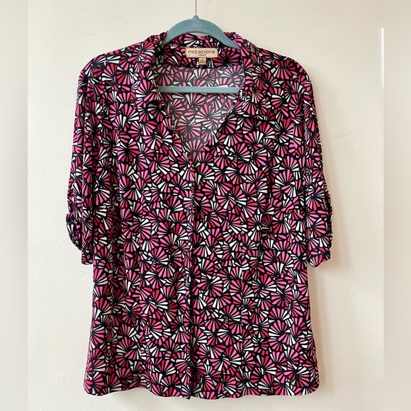 Notations | Tops | Vintage Notations Retro Blouse | Poshmark